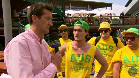 Video - Australian Fanatics on Live @ WImbledon - The Championships ...