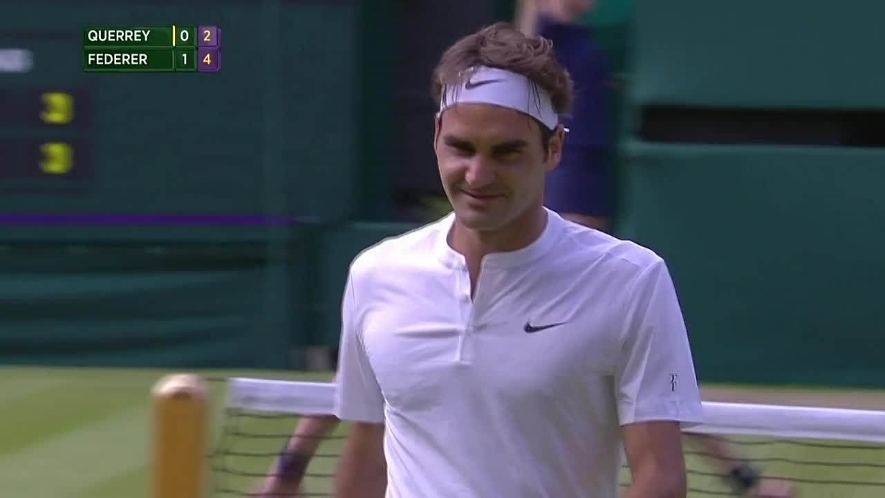 Video - Federer stuns with outrageous trick shot - The Championships ...