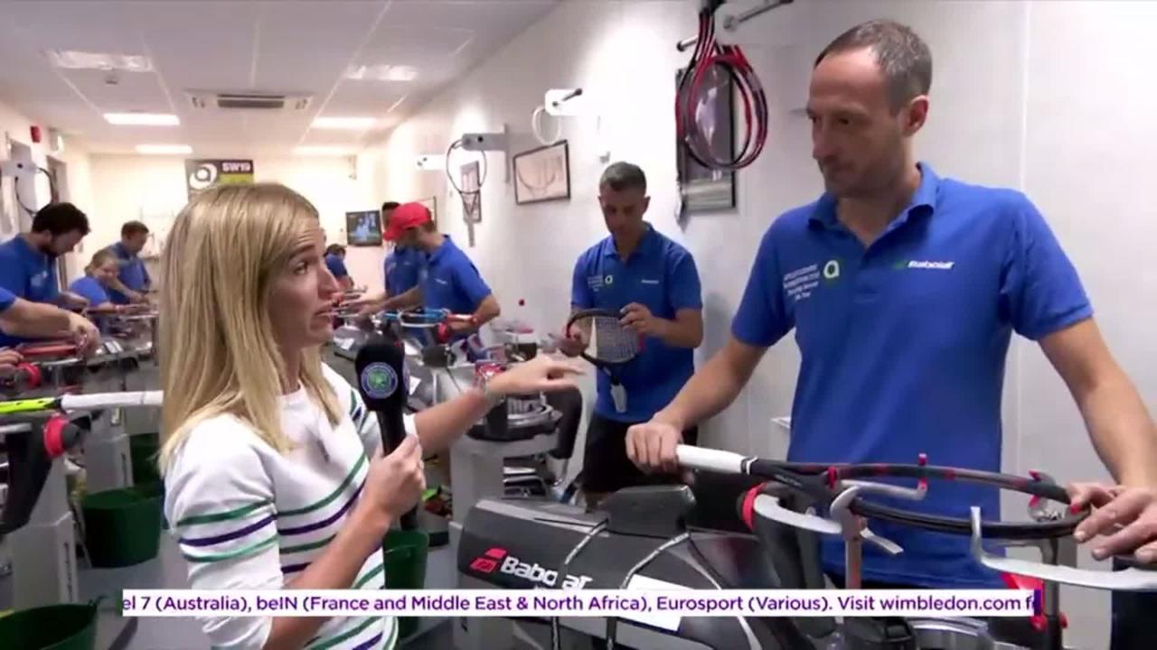 Video - Behind the Scenes: Racket Stringing - The Championships ...
