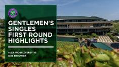 Video - Alexander Zverev vs Gijs Brouwer: First Round Highlights - The Championships, Wimbledon ...